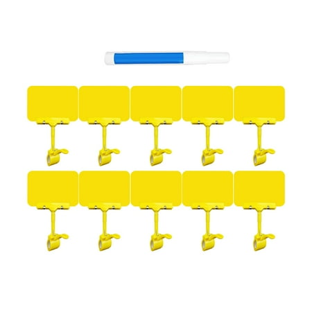 10 Pieces Price Tags and Sign Holder Rotating Reuse Sign Adjustable for ...