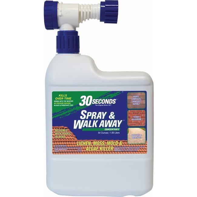 30 Seconds 64 oz Spray & Walk Away Lichen, Moss, Mold & Algae Killer ...