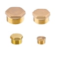 TOP-MAX Brass Cap Water Pipe Plug Male Threaded Brass Male Threaded ...
