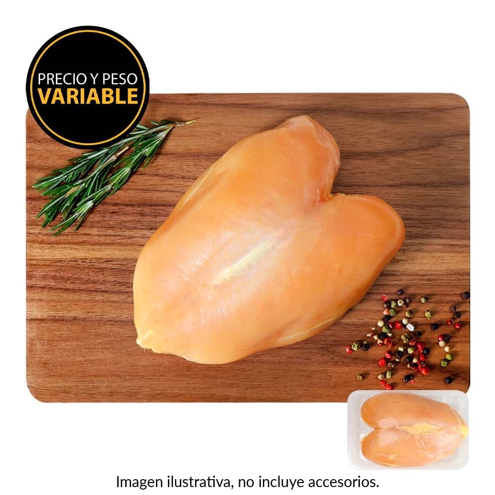 Pechuga de pollo con hueso sin piel por pieza | Walmart en línea