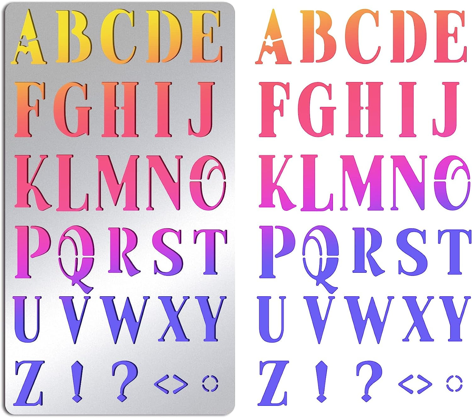 Letter Stainless Steel Stencils Alphabet Symbol Metal Stencils ...