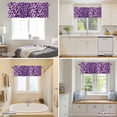 Curtain Valance for Windows, Modern Purple Leopard Texture Kitchen ...