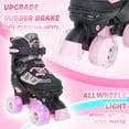 SubSun Beginner Kids Roller Skates, Adjustable Size, Light Up Wheels ...