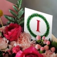 3drose, Christmas Wreath Monogram I Red Initial, Sm3dr, 6 Greeting ...