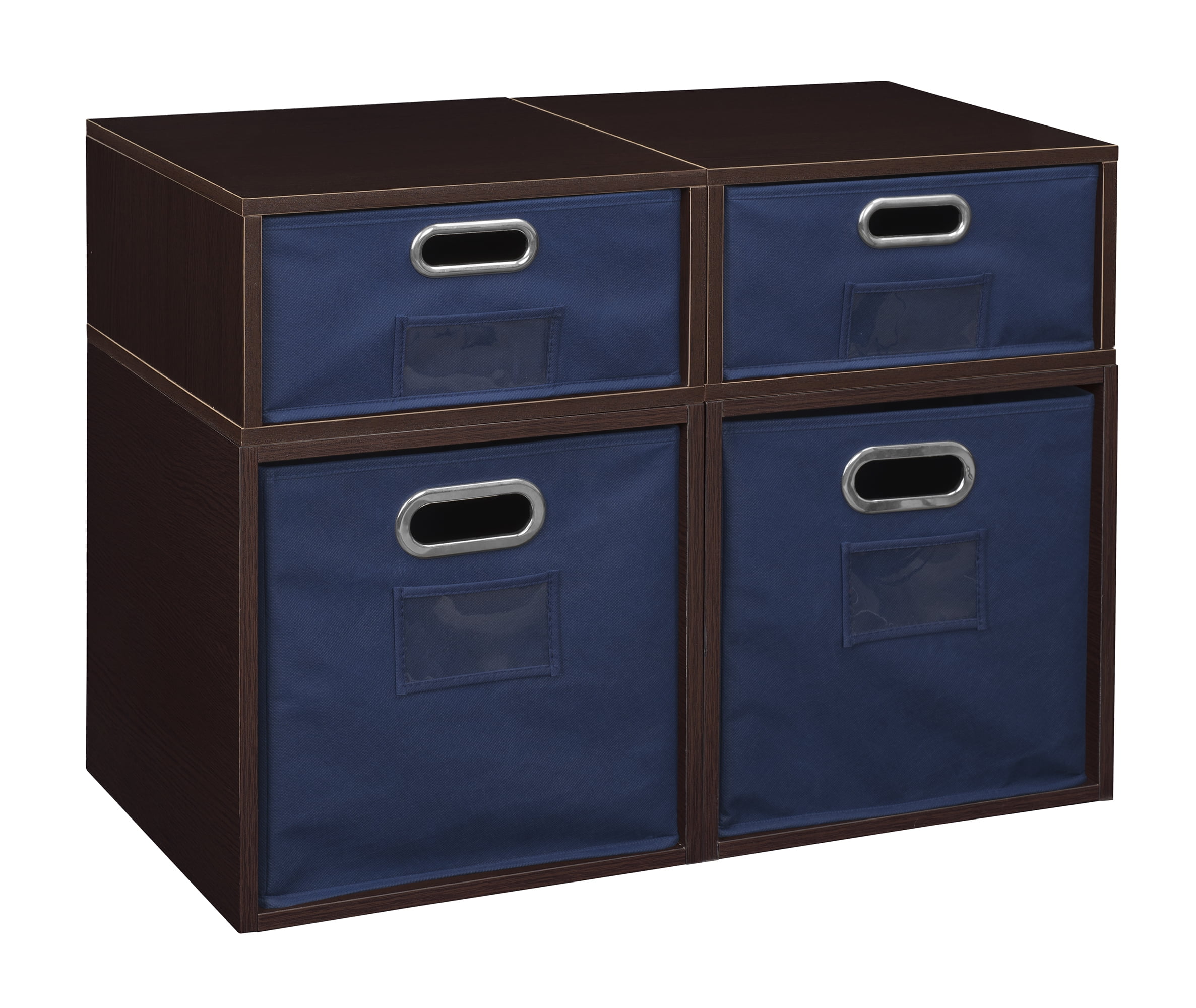 Niche Cubo Storage Set- 2 Full Cubes/2 Half Cubes with Foldable Storage ...