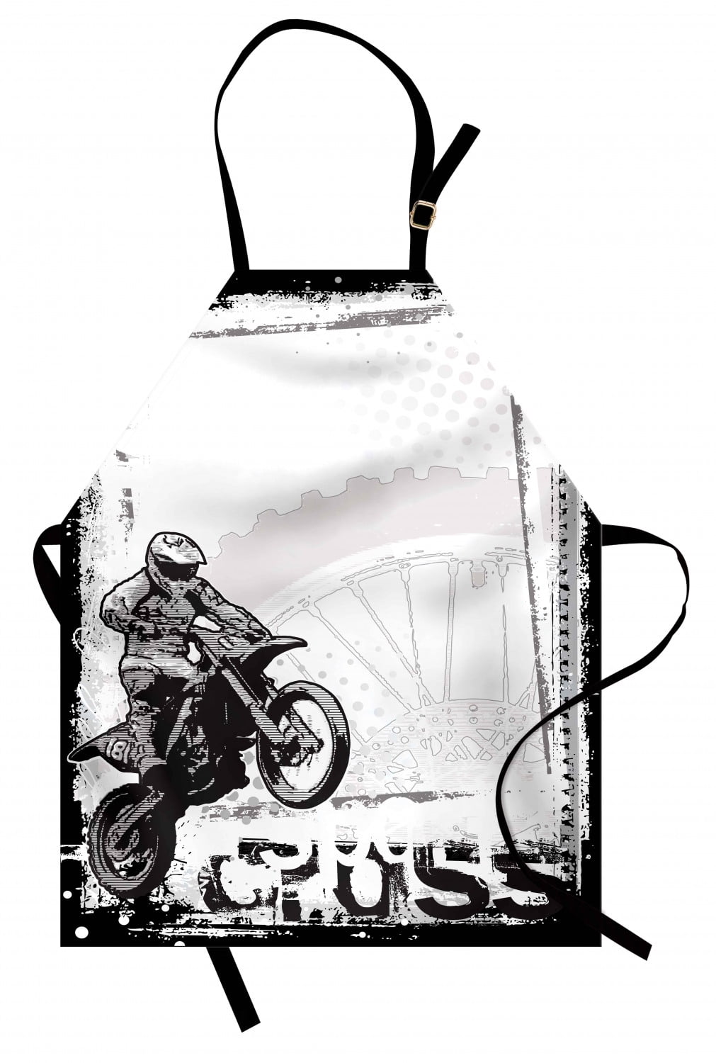 Motorcycle Apron Motocross Racer Image Grungy Background Poster Style ...