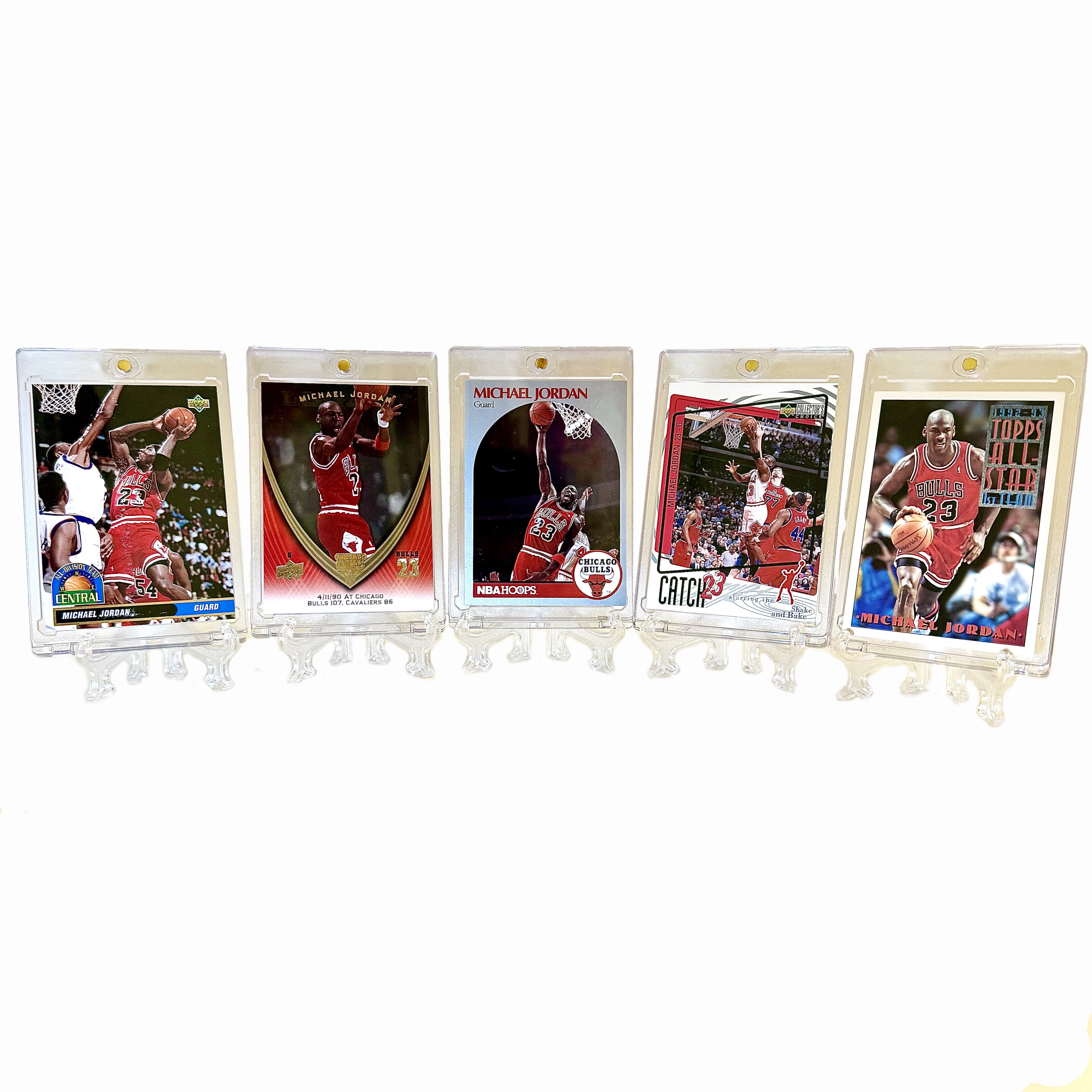 Collectible NBA Michael Jordan 5 Unique Basketball Cards in Magnetic ...