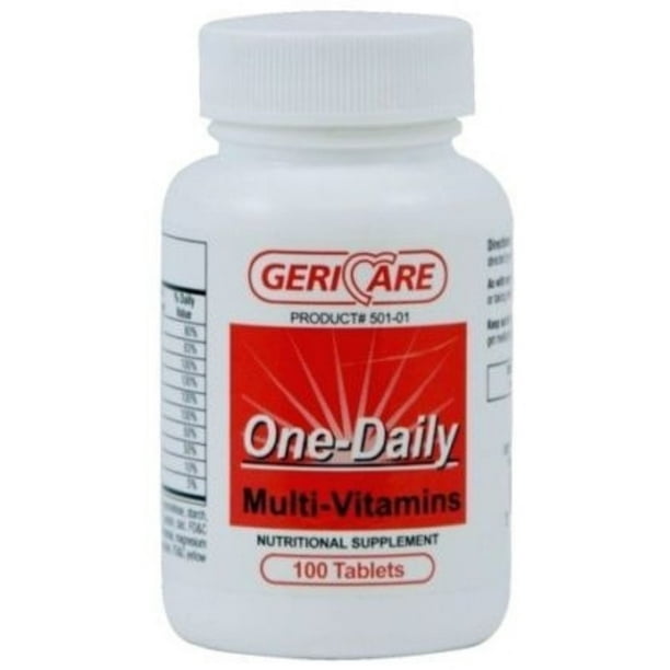 GeriCare One-Daily Multi-Vitamin Supplement Tablet, 100 Count - Walmart ...