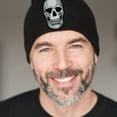 Gwen Studios Embroidered Gray Skull Iron-on Patch Applique, 2.6" x 3.8 ...