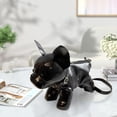 French Bulldog Personalized Shoulder Bag, Brown Dog-Shaped Leather ...