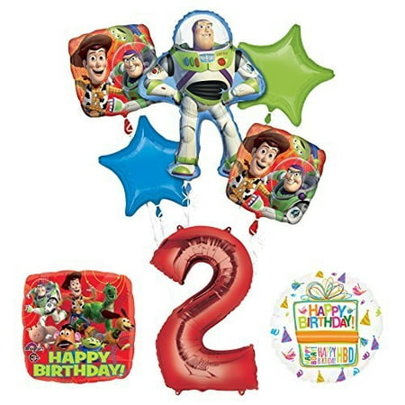 Toy Story 2nd Birthday Party Supplies and Balloon Bouquet Decorations ...