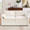 Lunale 2-Seater Sofa with Storage Pockets, Small Modern Cloud Couch for ...