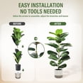 2 Pack 30 Inch Artificial Fiddle Leaf Fig Tree with White and Brown ...
