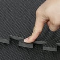 "ZENY 12pc 24x24"" Thick Black Foam Gym Workout Interlocking Floor Mat ...