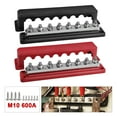 3/8" 8 Power Distribution Block Bus with Cover 600A Electrical ...