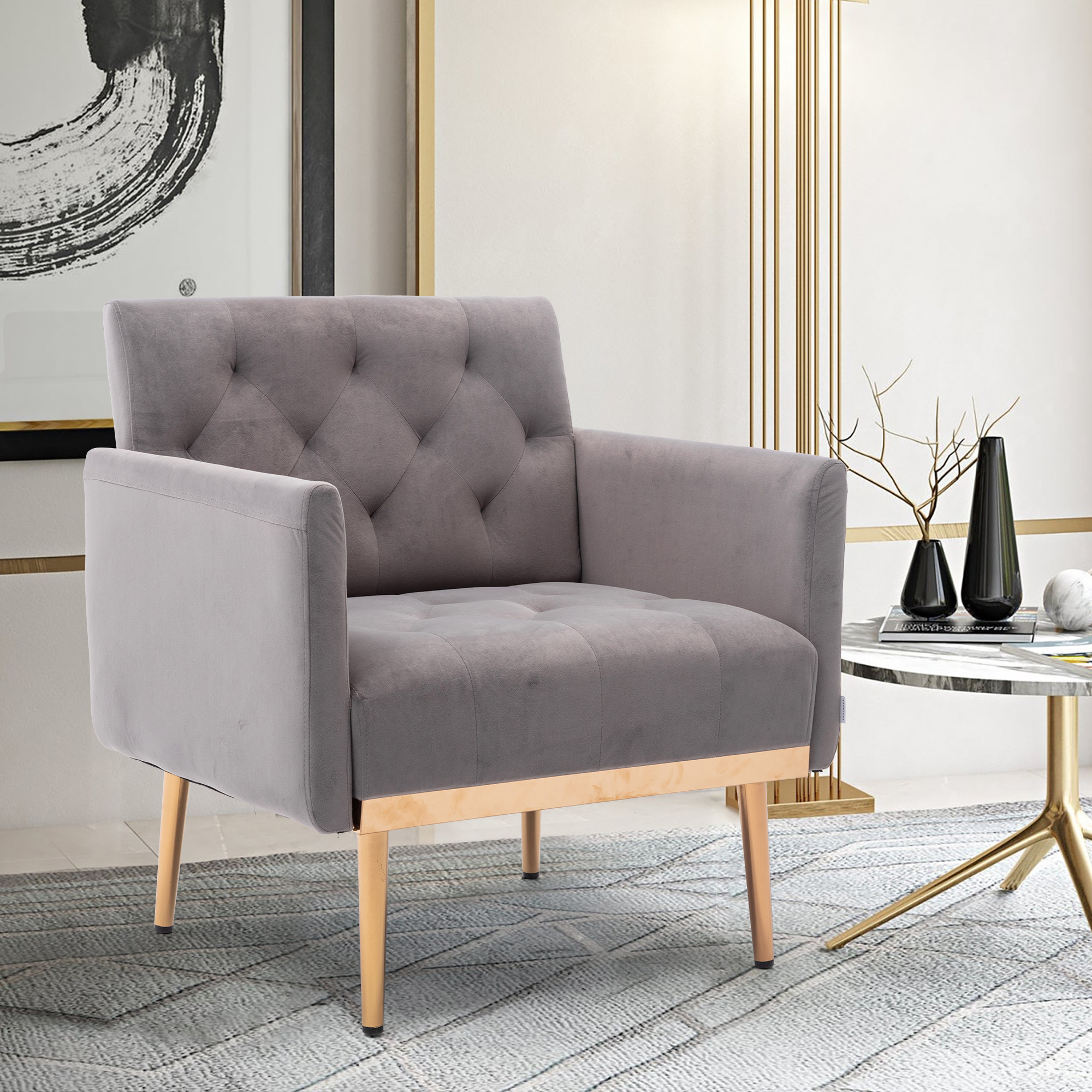 Luccalily Morden Leisure Single Accent Chair,Upholstered Single Sofa ...
