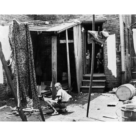 Poverty: Children, 1935. /Nchildren In Their Backyard In The Slum ...