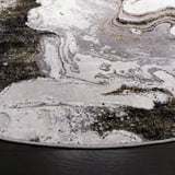 SAFAVIEH Amelia Morven Abstract Area Rug, Gray/Gold, 6'7" x 6'7" Round ...