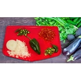 Chop Keeper Chopping Tray with Raised Sides and Easy-Guide Funnel, Red ...