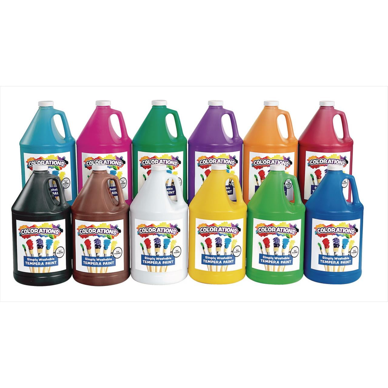 Colorations Washable Tempera Paint Gallon Size Set Of 12 Colors Non colorations-washable-tempera-paint-gallon-size-set-of-12-colors-non