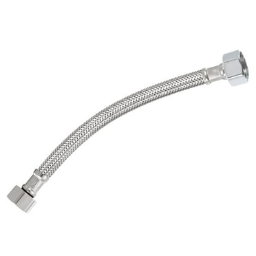 Miiflex 12" Stainless Steel Braided Toilet Supply Line 2 Pack (3/8 COMP ...
