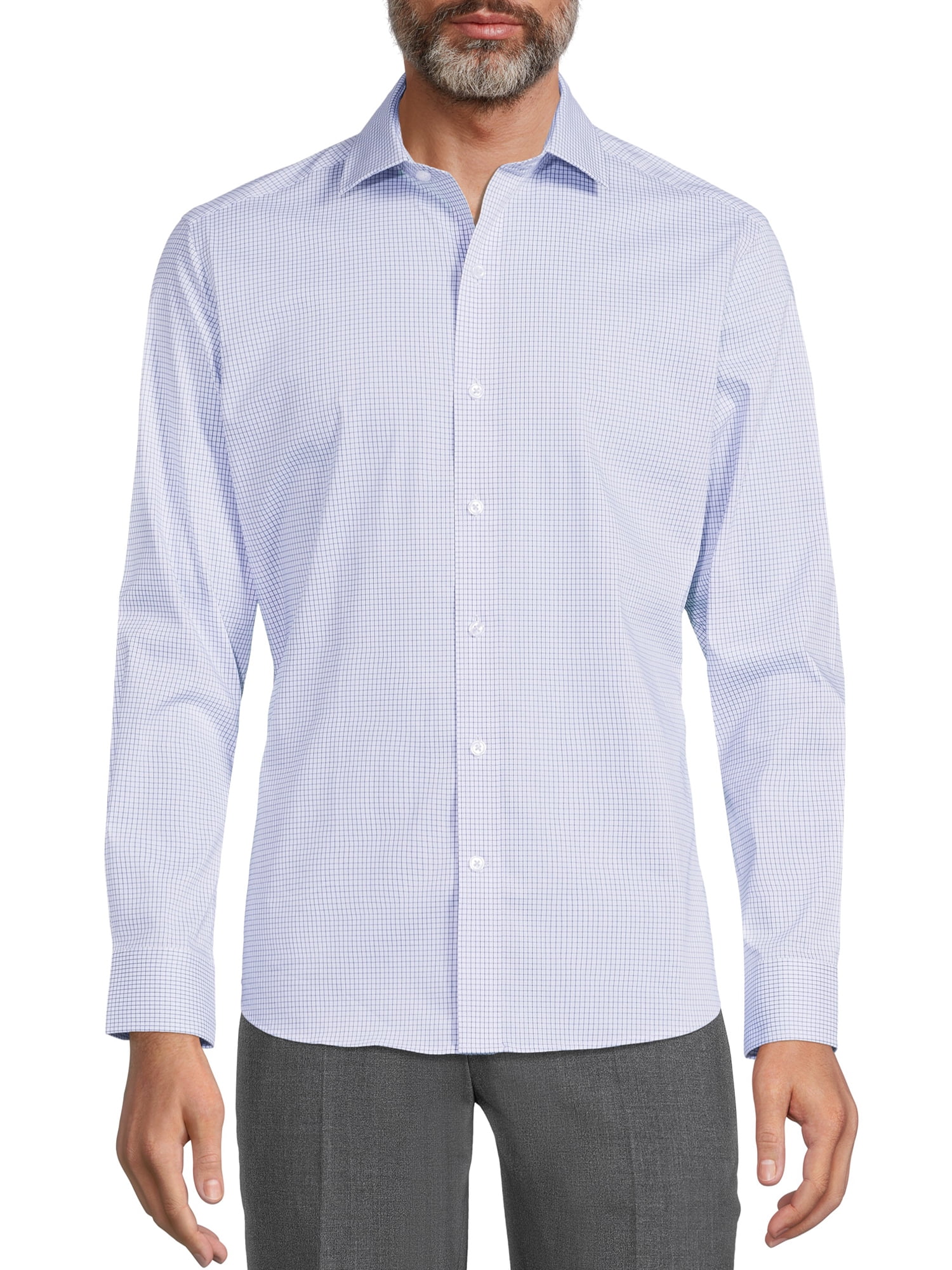 George Men's Slim Fit Graph Dress Shirt - Walmart.com