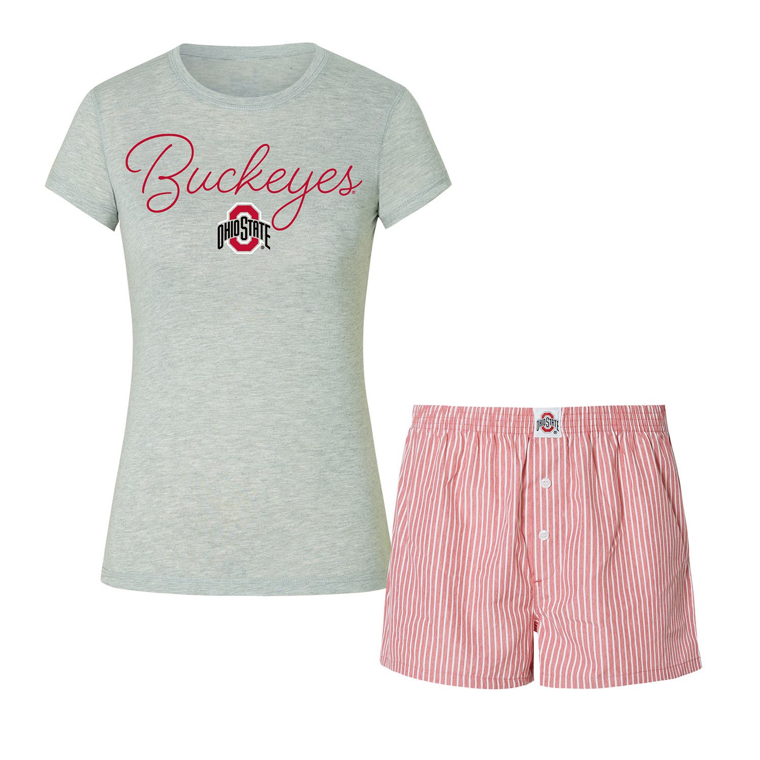 Ohio State Buckeyes Women's 2-Piece Pajama Short Set - Samsclub.com