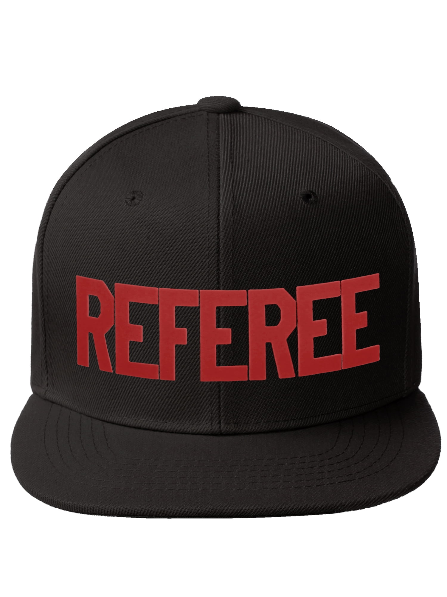 Classic Snapback Referee Hat High Profile Flat Bill Visor Adjustable ...