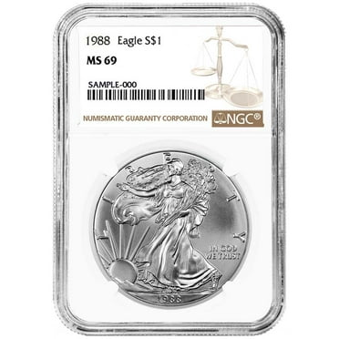 1 oz American Silver Eagle MS-69 NGC (Random Year) - Walmart.com