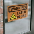 (2 Pack) Laser In Use OSHA Warning Sign 5 Inch X 3.5 Inch Vinyl Label ...