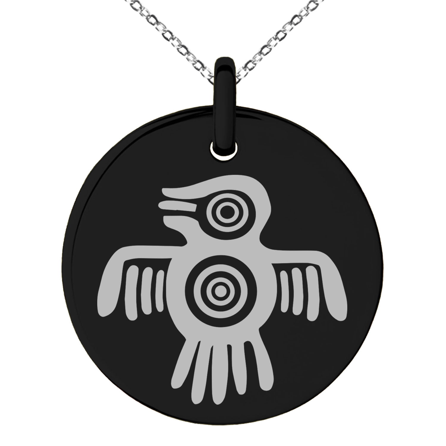 Stainless Steel Aztec Truth & Wisdom Eagle Rune Engraved Small ...