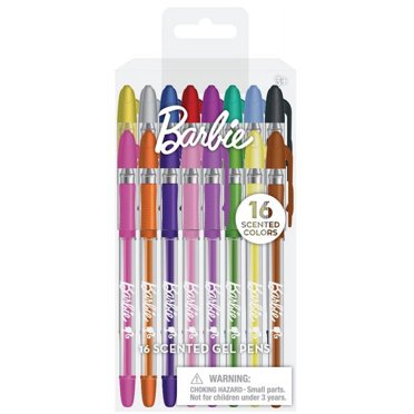 Barbie Multi-Color Scented Gel Pens, 16 Count - Walmart.com