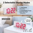 DAYBETTER Digital Alarm Clock, 3 Alarm Settings with Snooze, 12/24H ...