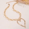 Chunky Gold Heart Necklace for Women,Y2K Big Heart Statement Necklace ...