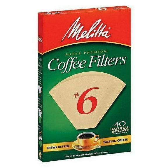 Melitta Premium #1 Cone Paper Coffee Filters, Natural Brown, 40 Count ...
