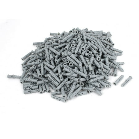 1000 Pcs Anti-Rotation en Plastique monté au Mur Gris vis Clou 6mm x ...