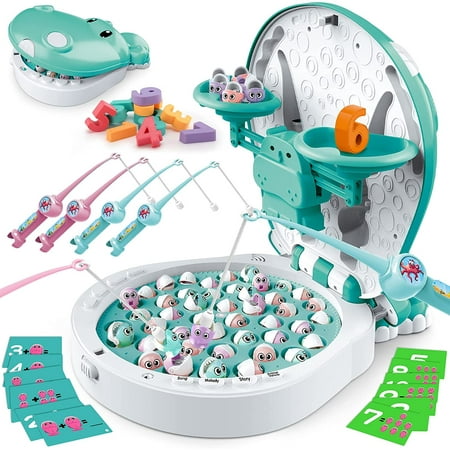 Magnetic Fishing Toys with Math Balance Game Fish Catching and Number ...