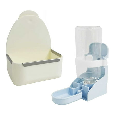 Rabbit Food Bowl and Water Bottle Hanging Water Automatic Dispenser ...