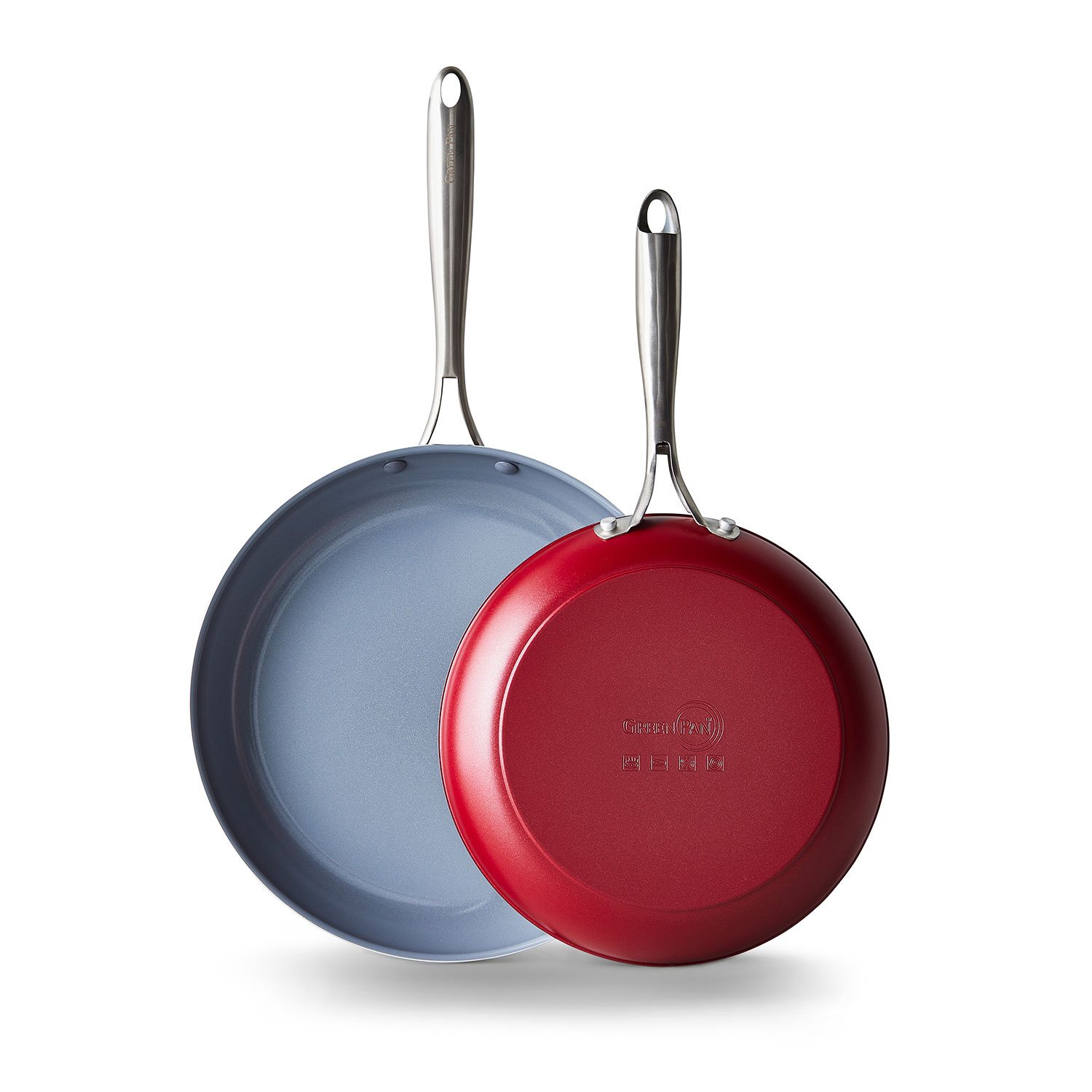 GreenPan Swift Ceramic Nonstick 10" and 12" Frypan Pan Skillet Set ...