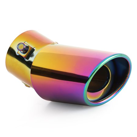 Megalia Burnt Multicolor Bent Stainless Steel Car Auto Exhaust Tip ...