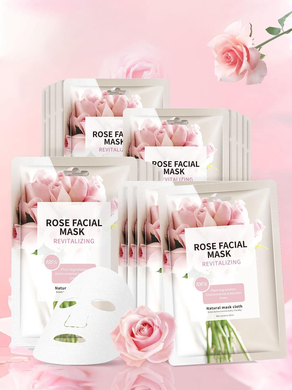 Máscaras faciales IREV Rose Skincare nutritivas e iluminadoras x10 ...