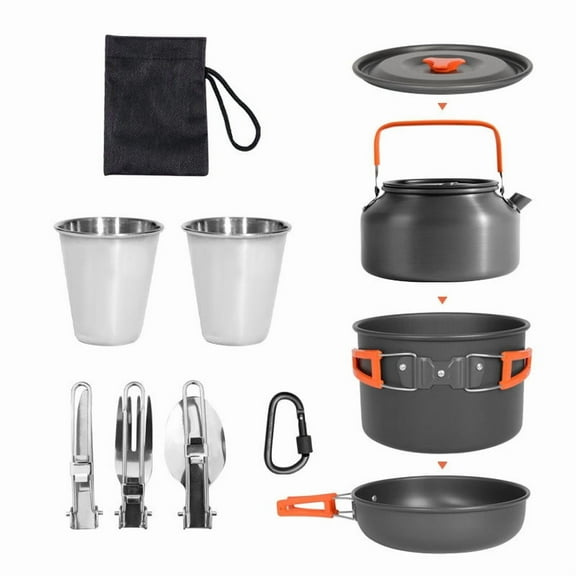 Aimerla Outdoor Camping Kitchen Tools - 15 Pcs Durable Equipment Set ...