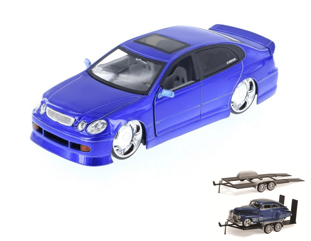 Diecast Car & Trailer Package - Lexus GS430, Blue - Jada 50759FF - 1/24 ...