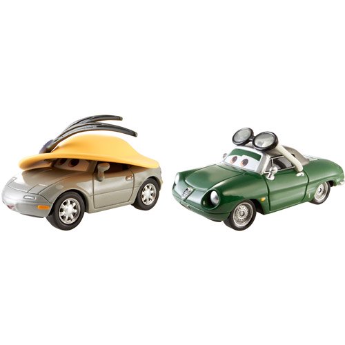 Disney Cars Fan with Sunglasses and Fan with Hat Die-Cast Vehicles ...