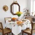 Autumn Maple Leaves Table Cloth 60x60in, Waterproof Square Tablecloth ...