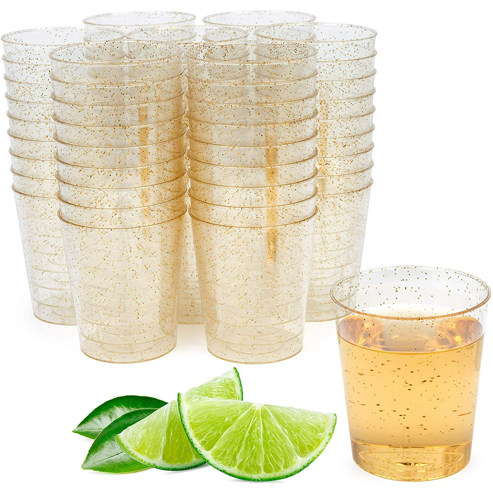 Click here for Matana 200 Gold Glitter Clear Shot Glass 2oz - Ele... prices