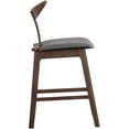 Brant House Jaxton 24.5" Modern Fabric Counter Stool in Dark Gray ...