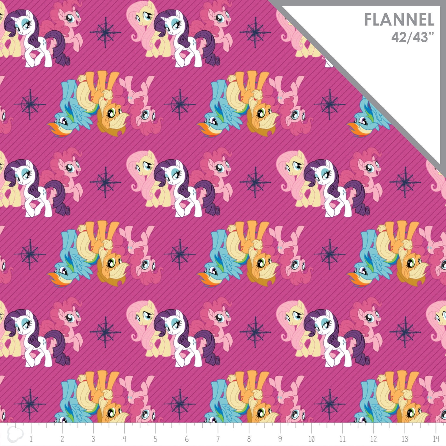 Flannel My Little Pony Friends Magenta Fabric by the Yard - Walmart.com