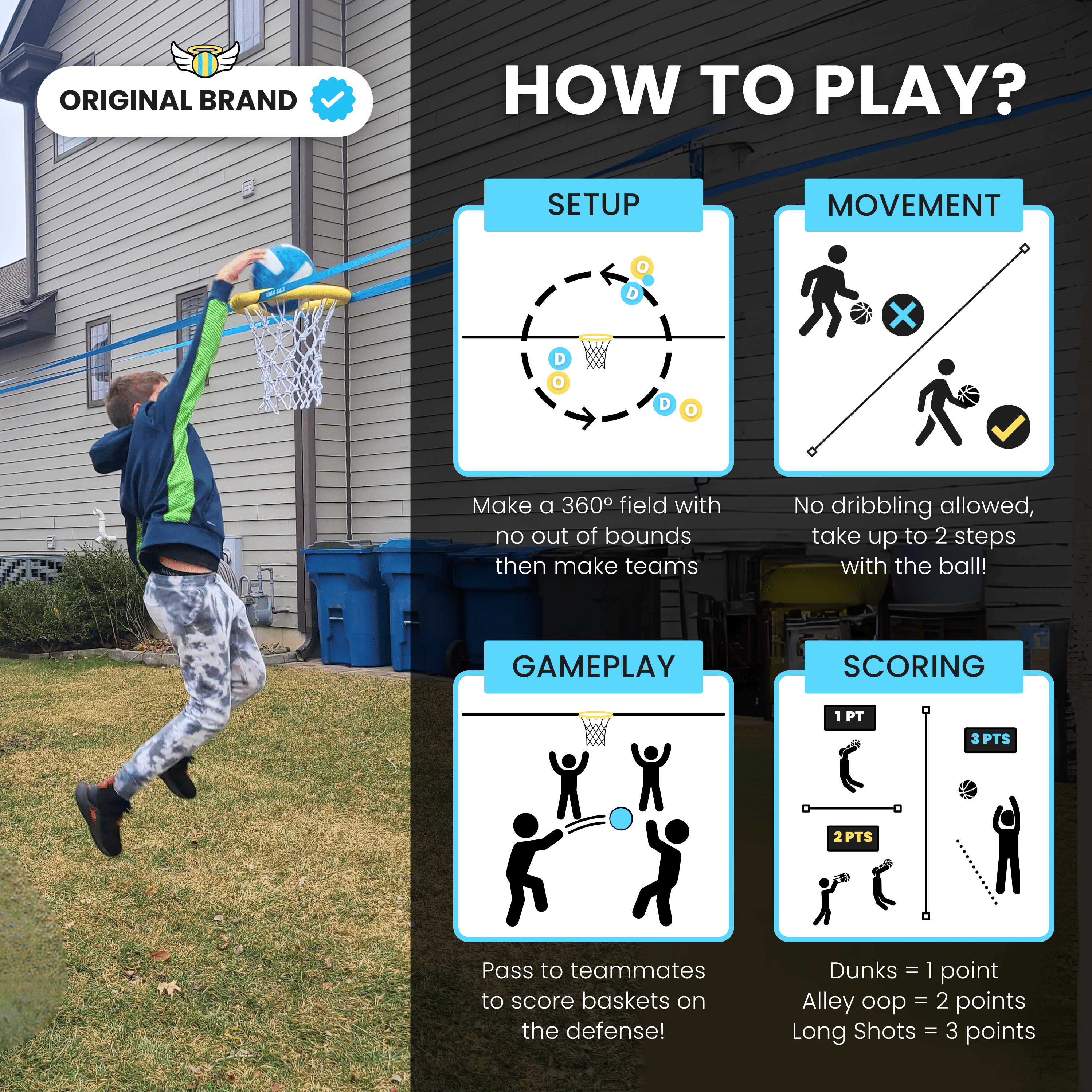 Halo Ball - Floating Basketball Hoop - Play Outdoors Australia | Ubuy
