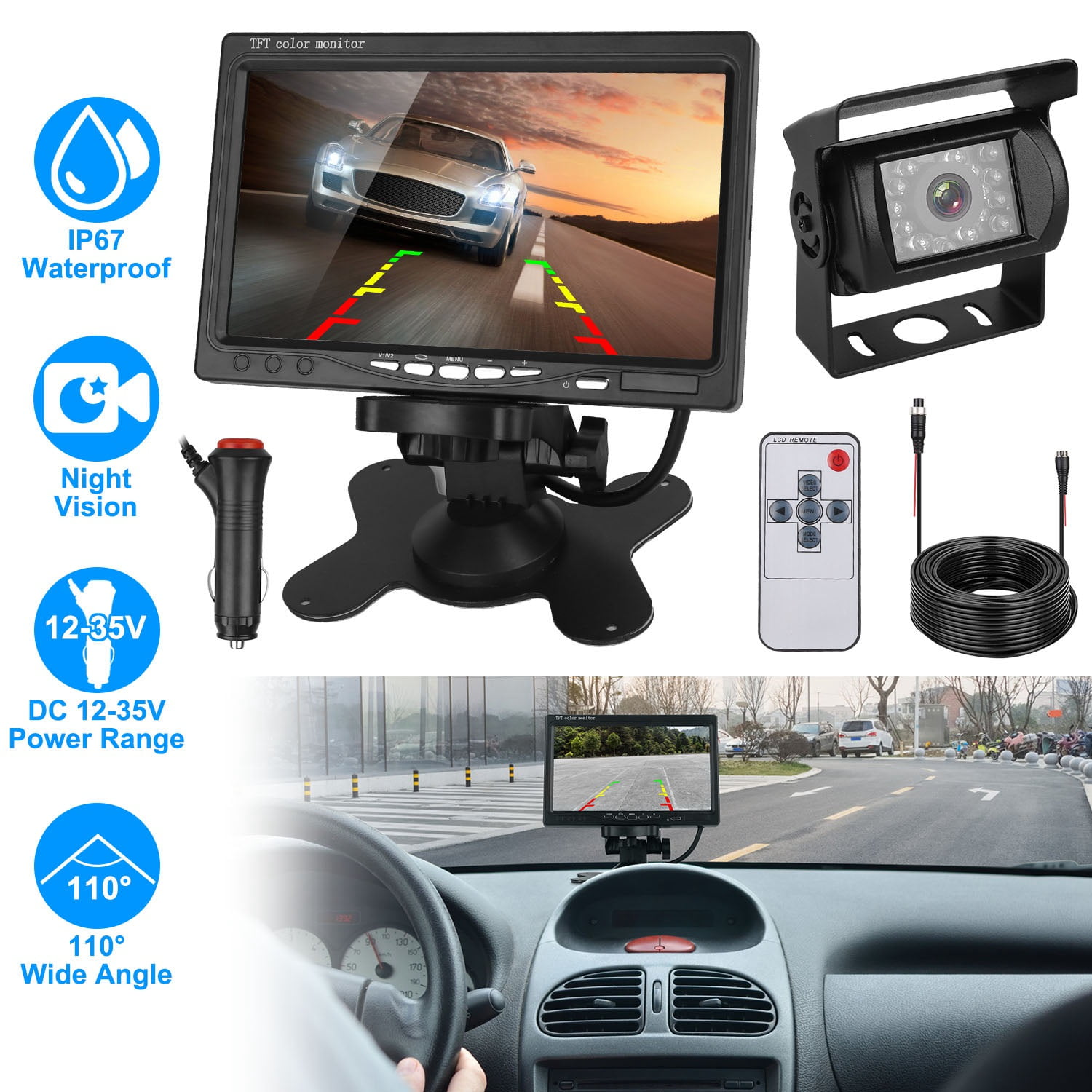 Wireless Car Backup Camera, iMountek Car Parking Reverse System with ...